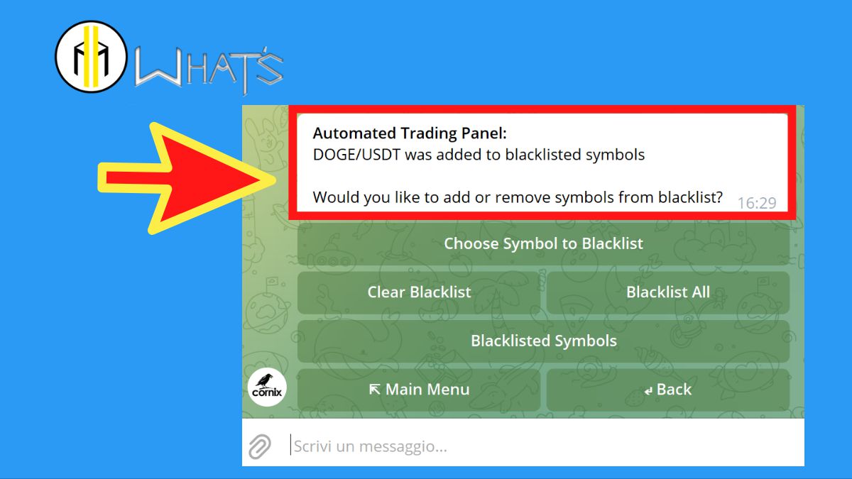 Come configurare Blacklist Symbols Cornix Bot - Mondo Crypto